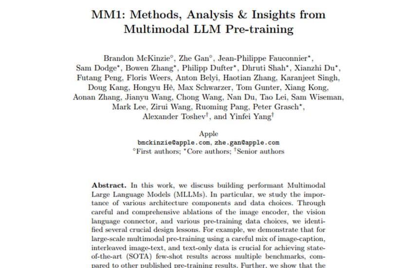 Apple MM1 Model, Features, Research and AI Capabilities