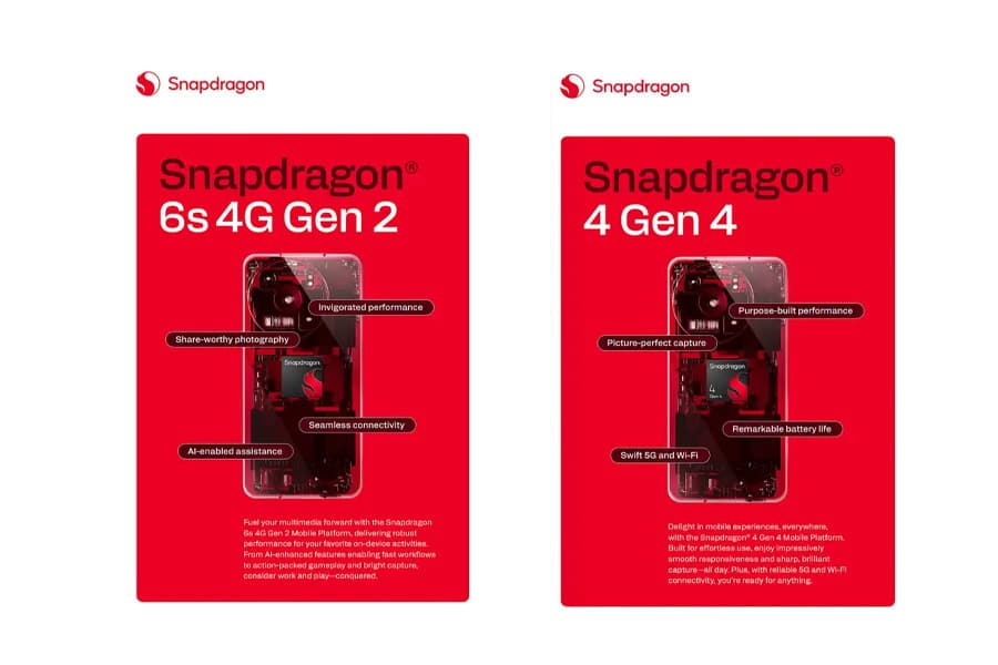 Snapdragon 6s 4G Gen 2 and SD 4 Gen 4 Specifications, Availability